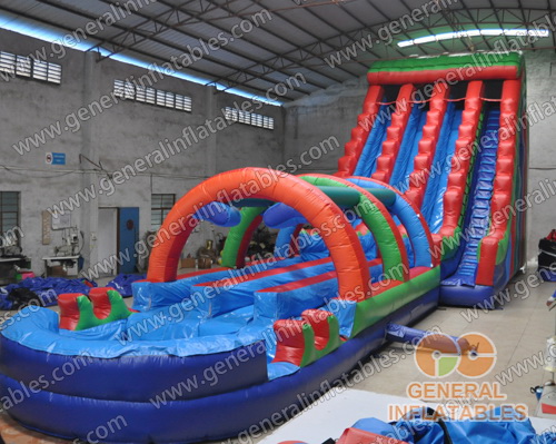 Triple Slide Slip With Pool | Inflatable Water Slides | Products ...